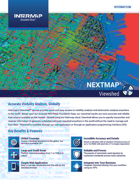 NEXTMap Data Sheets | Intermap
