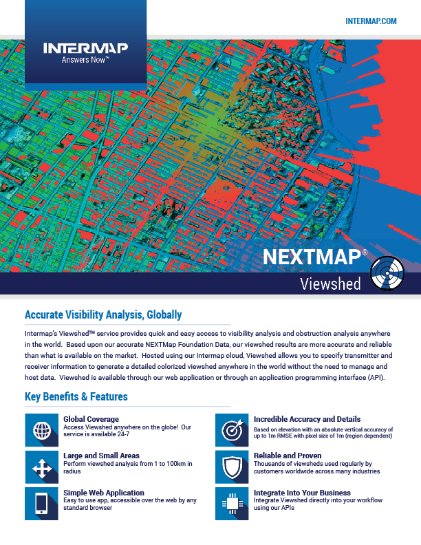 NEXTMap Data Sheets | Intermap